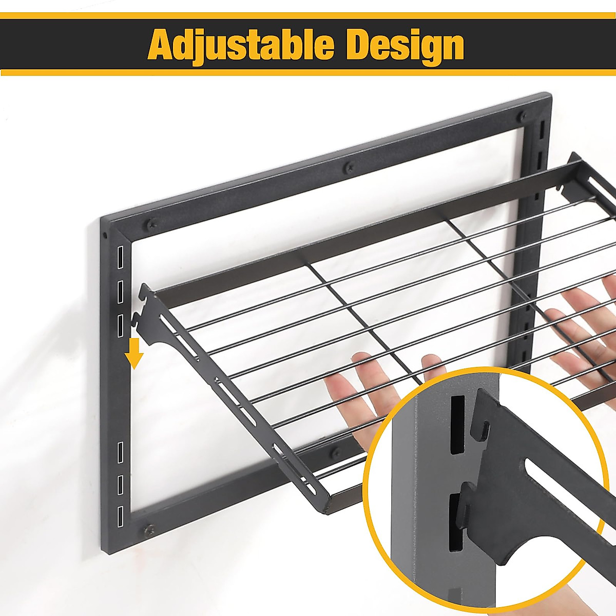 COFIT 2-Tier Power Tool Organizer, Power Drill Tool Holder, Wall Mount Tool Storage Organizer, Adjustable Height Iron Tool Rack for Garage Organization and Workshop
