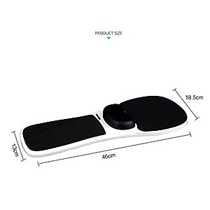 SKYZONAL Ergonomic Adjustable Armrest Wrist Rest-Only Adjustable for Chair (Extra Long Zip Ties Included)