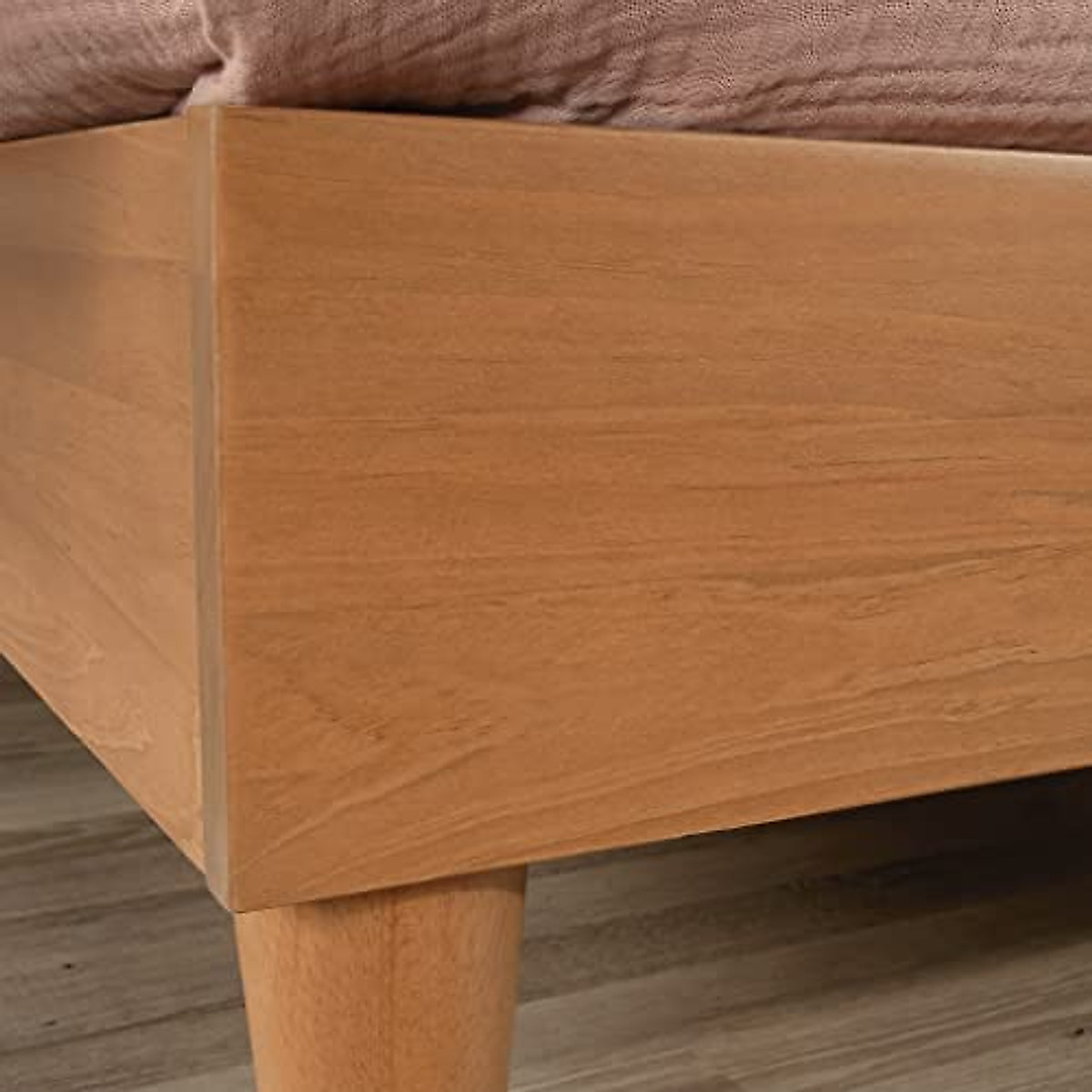 Sauder Cannery Bridge Round Leg Queen Platform Bed, Sindoori Mango Finish