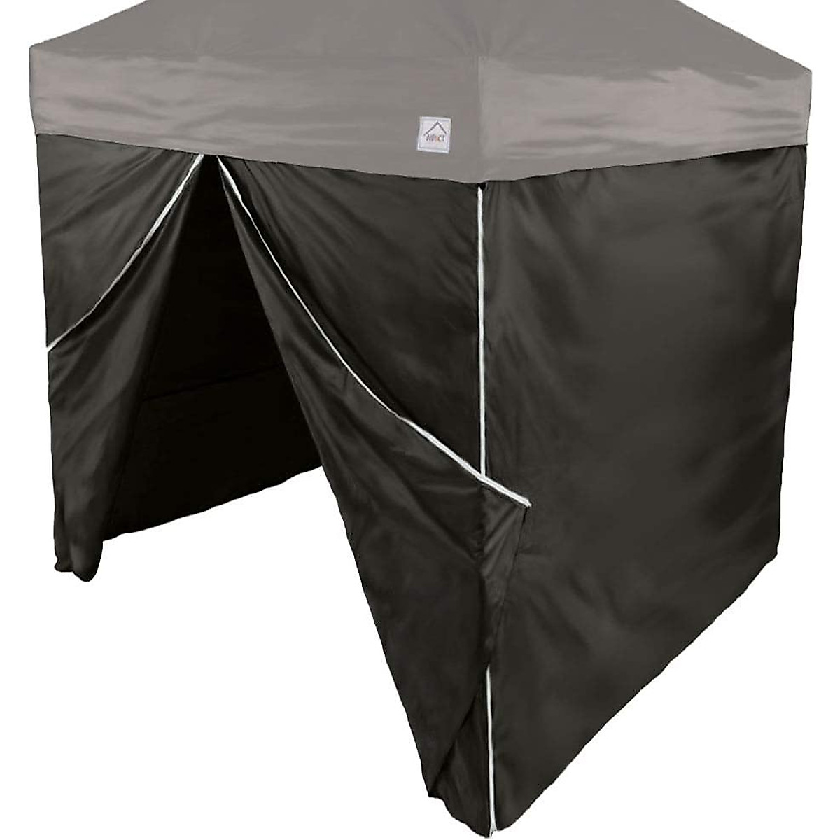 Impact Canopy 10-Foot Canopy Tent Wall Set, 1 Solid Sidewall and 1 Middle Zipper Sidewall Only, Black
