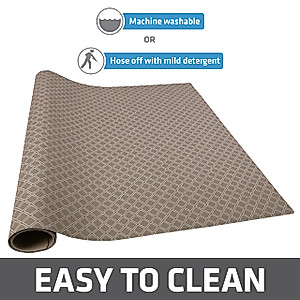 Drymate Dog Crate Mat Liner, Absorbs Urine, Waterproof, Non-Slip, Washable Puppy Pee Pad for Kennel Training - Use Under Pet Cage to Protect Floors, Thin Cut to Fit Design (USA Made) (Taupe)(29”x48”)