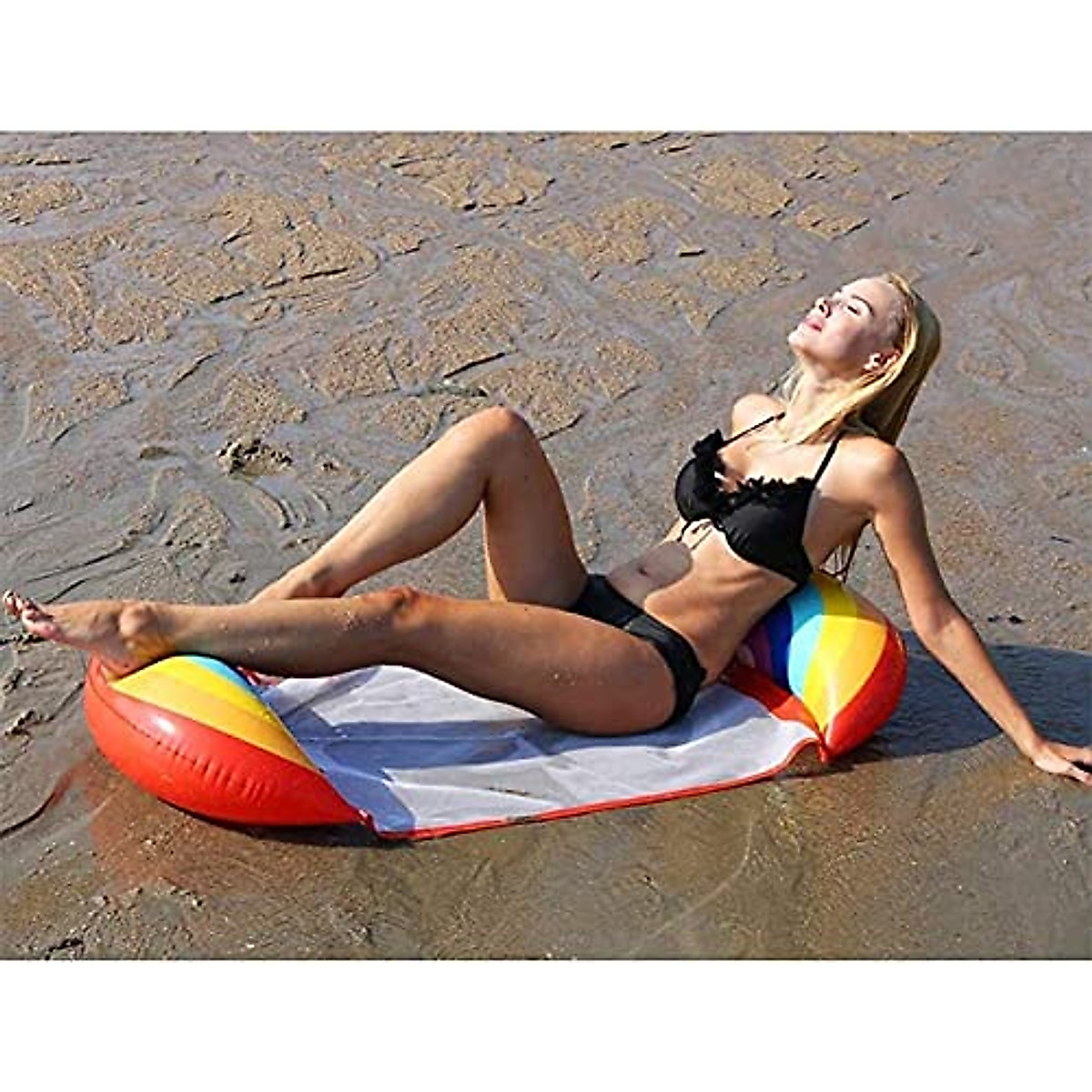 Glaceon Pool Inflatable Hammock Adult Water Lounger Float Floating Row Toys Swimming Ring Suitable The Beach Summer Party Outdoor Water Recreation