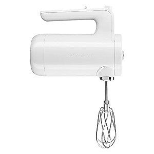 KitchenAid Cordless 7 Speed Hand Mixer - KHMB732, White