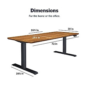 Vari- Standing Desk Adjustable Height (48" x30')- Electric Sit-Stand Computer Desk for Work or Home Office- Dual Motor with Memory Presets- Adjustable Desk from Varidesk- Black
