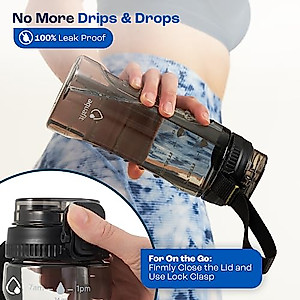 AQUAFIT 24oz Water Bottle with Straw & 2-in-1 Lid - BPA-Free, Durable, Reusable, Stylish, Motivational