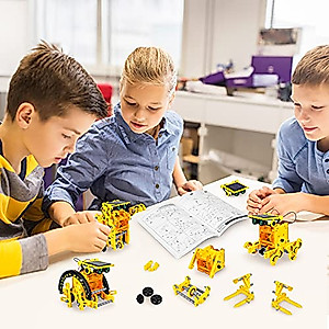 GaHoo 13-in-1 STEM Solar Robot Toys Kit for Kids, DIY Building Science Learning Educational Experiment Kit, Engineering Science Kits Birthday Gift for Age 8 9 10 11 12 Years Old Boys Girls Teens