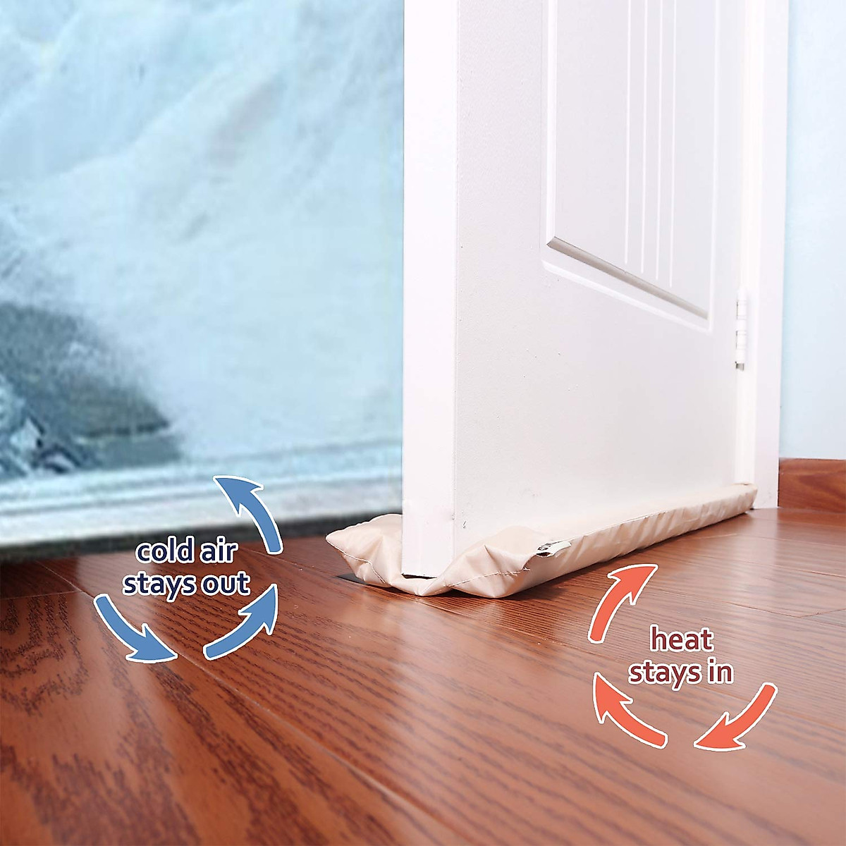 SWISSELITE 36 Inch Door Draft Blocker,Under Door Draft Stopper for Bottom of Doors,Sound Proof Reduce Noise Stopper