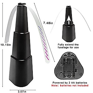 Allinus Fly Fans for Tables, Fly Fan for Outdoor Indoor Keep Flies Away, Portable Fly Spinner for Meal, Party, Picnic, Restaurant, Battery Powered, Hanging Hook, Black