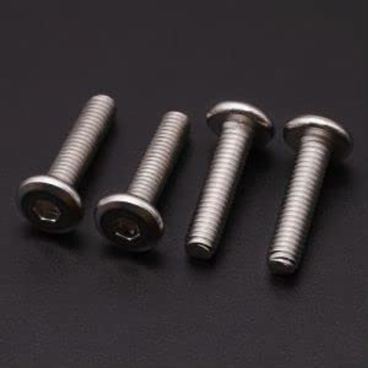 M6 x 10mm (50 PCS) Flat Round Head Socket Cap Screw, 304 Stainless Steel, Bright Finish, Full Thread, Connection Bolts, Furniture Screws 3D Printer Screws