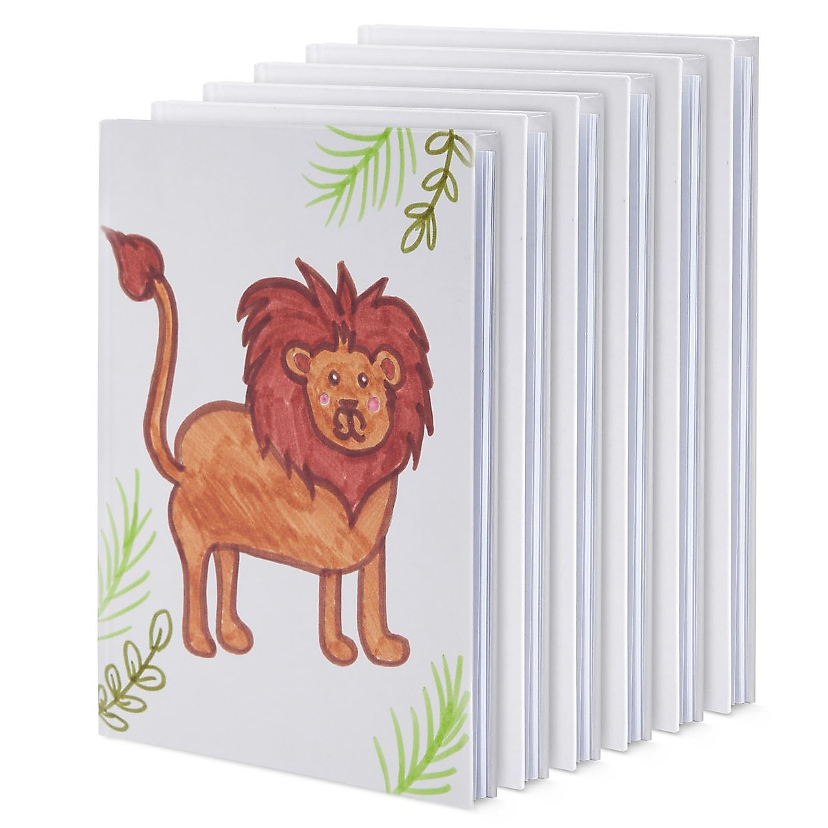 Blank Hardcover Sketchbooks, 18 Sheets Each (6 x 8 In, 6 Pack)
