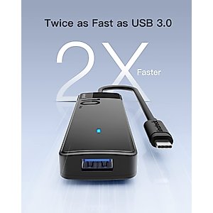 Inateck iPad Keyboard with USB 3.2 Gen 2 Speed, USB C to USB Hub,Bundle Product, KB02006 and HB2025