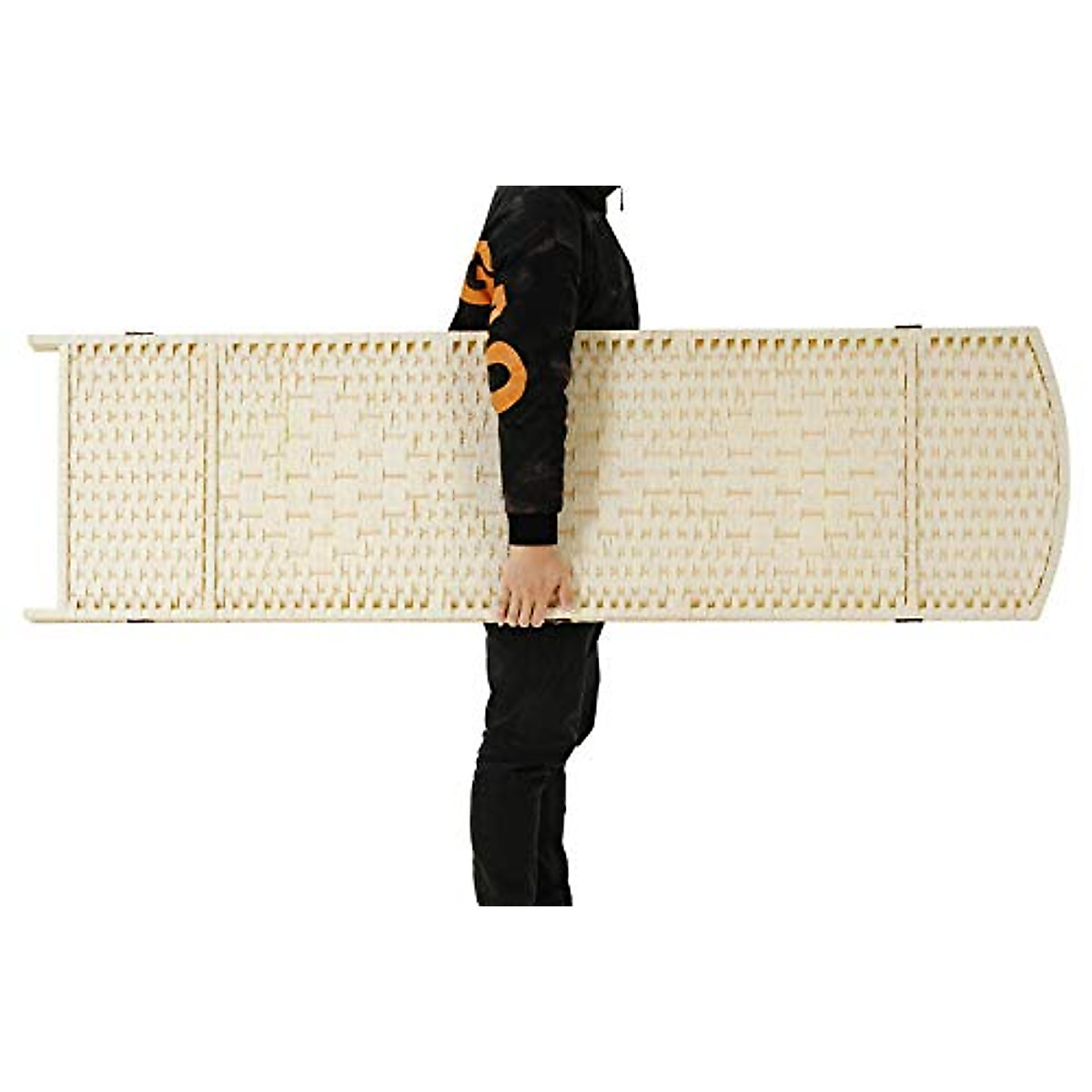 Corelax Room dividers 6 ft. Tall, Extra Wide Freestanding Privacy Screen with Diamond Woven Fiber, Foldable Panel Partition Wall Divider, Double-Hinged Room Dividers(Ivory, 6 Panel)