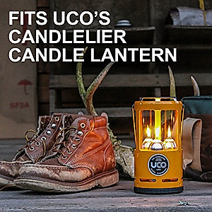 UCO 12-Hour Natural Beeswax, Long-Burning Emergency Candles for Candle Lantern, 9 Pack