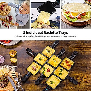 Raclette Table Grill Korean BBQ Indoor Electric Grill Griddle Nonstick Extra Large Reversible 2-In-1 Outdoor Dishwasher Safe with Cheese 8 Paddles 8 Spatulas for 8 Person