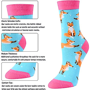 sockfun Funny Gifts for Girls Girls Socks Fun Kids Socks for Girls 4-6 Years, Novelty Panda Cat Dog Fox Socks