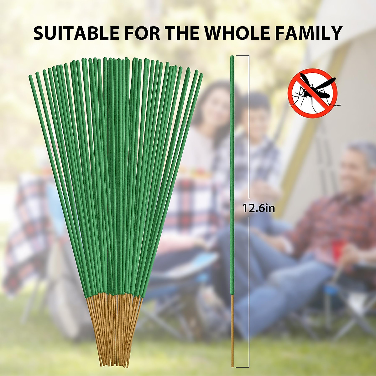 Mosquito Repellent Outdoor Patio 120 PCS, Citronella Oil Mosquito Incense Sticks Indoor Home Pet Family Safe, Natural Plant-Based Bug Insect Barrier for Yard Garden Lawn Camping Fishing