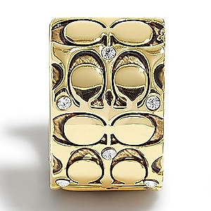 Coach Women's Signature Quilted Huggie Earrings