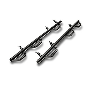 N-Fab Nerf Steps | Textured Black, Wheel-to-Wheel w/ Bed Access | D06110CC-6-TX | Fits 2006-2009 Dodge RAM 1500 / 2500 / 3500 Mega Cab 6.4' Standard Bed, SRW / DRW Gas / Diesel