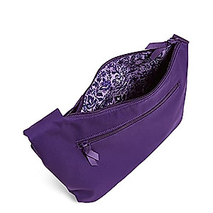 Vera Bradley Women's Cotton Crossbody Sling Purse, Elderberry - Recycled Cotton, One Size