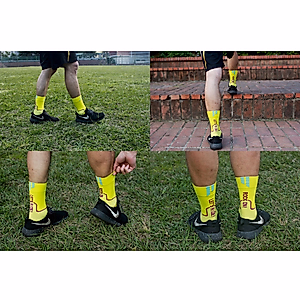 Swish Race Road Cyclocross Mountain Gravel Bicycle Bike Sports Cycling Socks Cooling Fibers 3-pairs in Black/Green/Blue colors also for Hiking,Jogging,Yoga,Running use (Black, L)