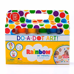 Do A Dot Art! Markers 6-Pack Rainbow Washable Paint Markers, The Original Dot Marker, Activity Craft Coloring Supplies for Kids and Toddlers