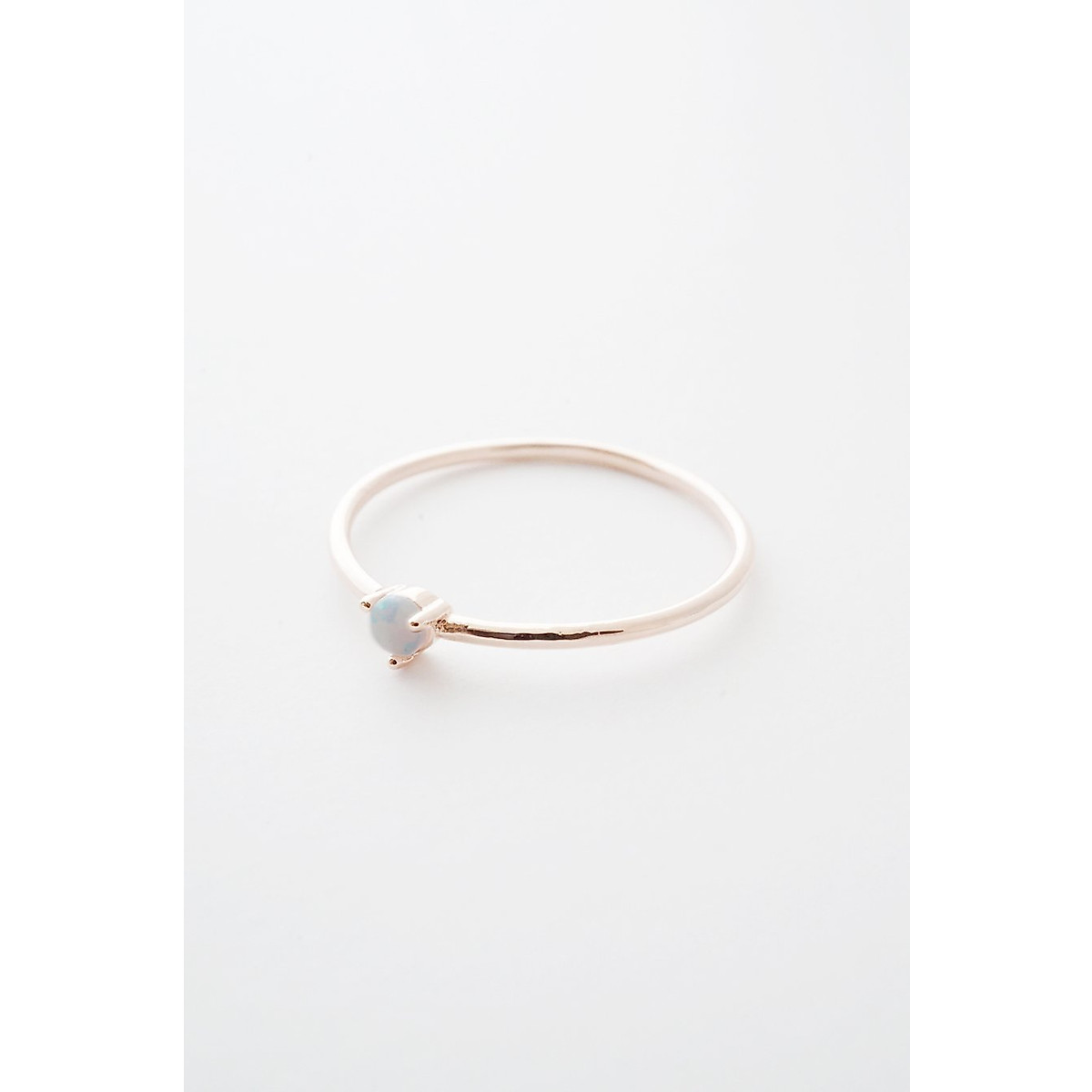 Honeycat Opal Orb Crystal Ring in 18k Rose Gold Plate | Minimalist, Delicate Jewelry (Rose Gold 6)