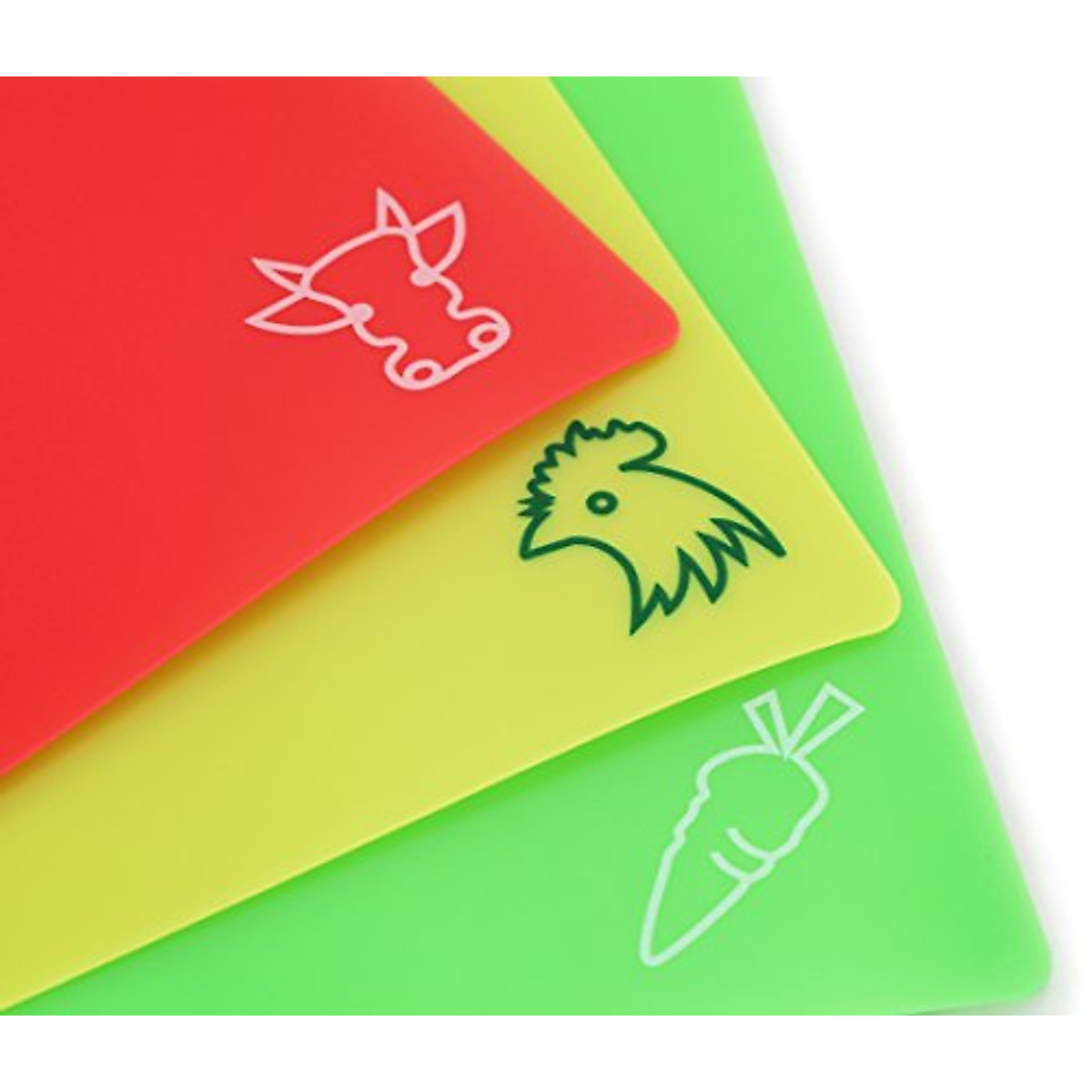 New Star Foodservice 28690 Flexible Cutting Board, 9.5-Inch by 14-Inch, Assorted Colors, Set of 3