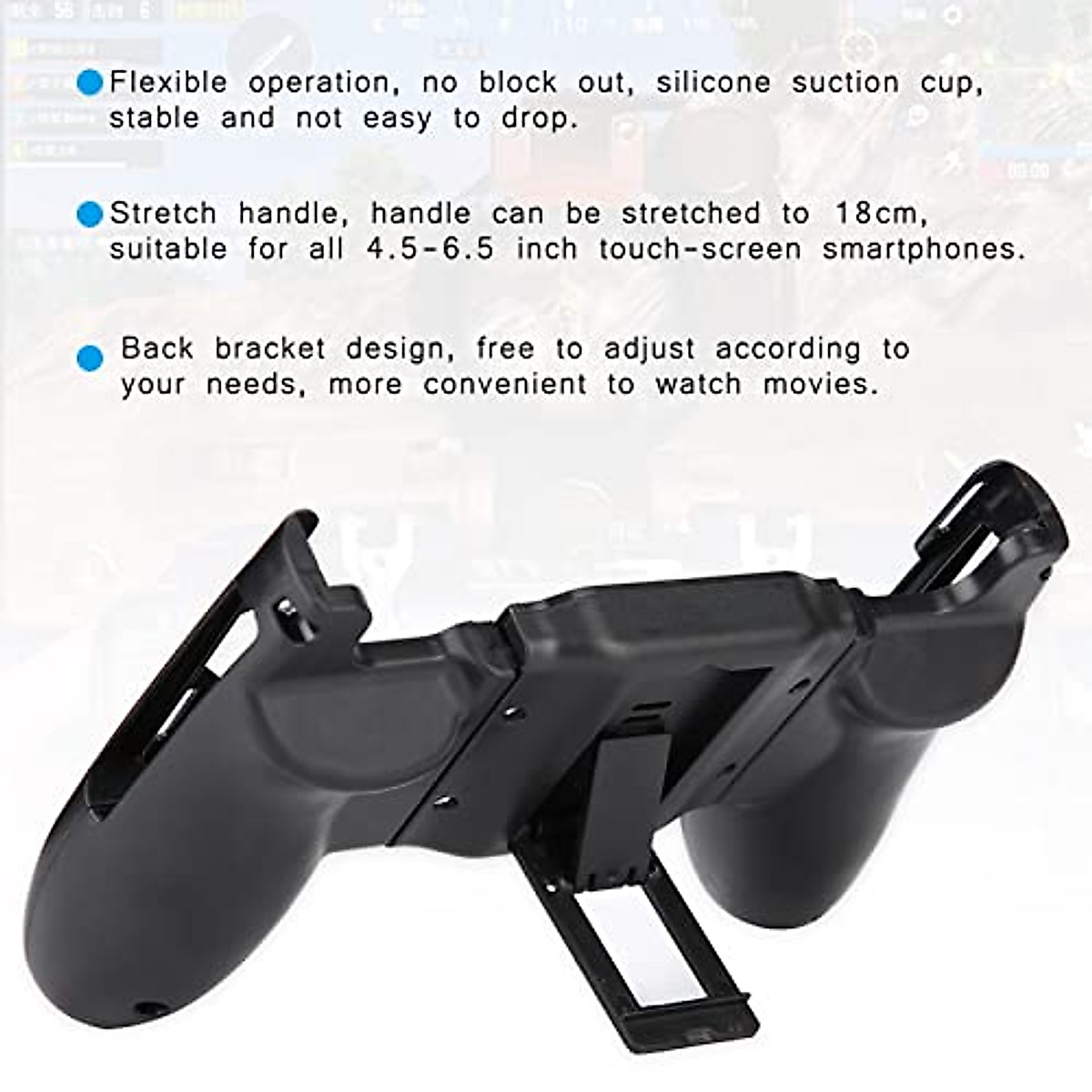 Universal Mobile Gamepad Holder 3 in 1 Portable Smartphone Gamepad Controller Mini Joystick Game Handle Grip Controller for 4.5inch to 6.5inch Mobile Phone