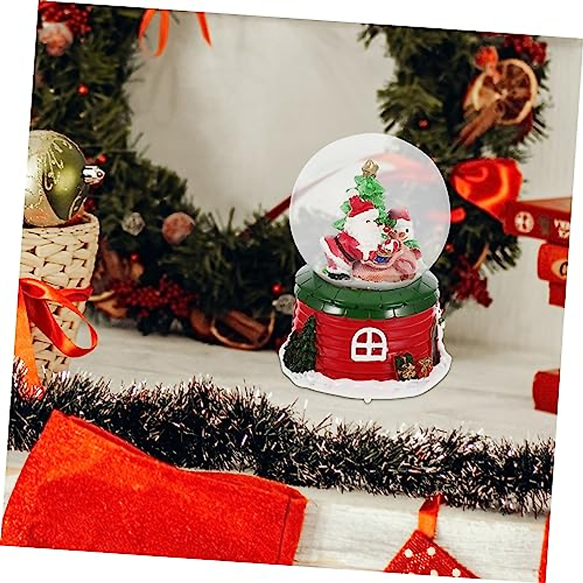 Christmas Crystal Ball Box christmas desk decoration snow globe for snow globe with music gifts Christmas music box xmas snow globes child lantern winter Glass Snow Globe