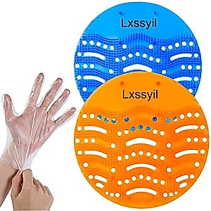 Urinal Deodorizer Screens 50 Pack Anti-Splash Urinal Screen Urinal Deodorizer Odor Freshener for Public Restrooms Restaurants Cafes Bars Schools Fits Wet & Dry Urinals(25pcs Blue+25pcs Orange)