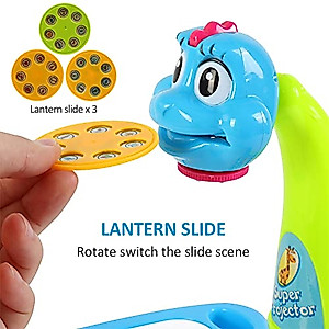 Ochine Kids Projector Painting Drawing Board Desk Child Learning Table Set Smart Projector Drawing Desk Projection Drawing Board Painting Table Playset for Kids Boys Girls(Ship from USA)