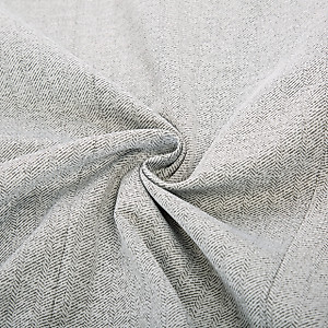 Men's Casual Stretch Knit Sport Coat 2 Button Herringbone Blazer Suit Jacket Light Grey M