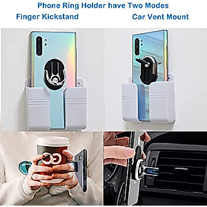 Coyoleoeo Phone Ring Holder 360° Degree Rotation Phone Grip Ring Holder for Cell Phone with Shower Phone Holder - Phone Ring Grip and White Wall Phone Holder (Random Color)