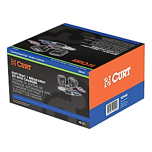 CURT 52040 Soft-Trac 1 Trailer Breakaway Switch Kit System with Battery and Charger , black