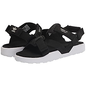 adidas Originals Women's Adilette ADV Slide Sandal, Black/White/Off White, 8