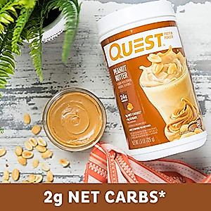 Quest Nutrition Peanut Butter Protein Powder, Low Carb, Gluten Free, Soy Free, 25.6 Ounce (Pack of 1)
