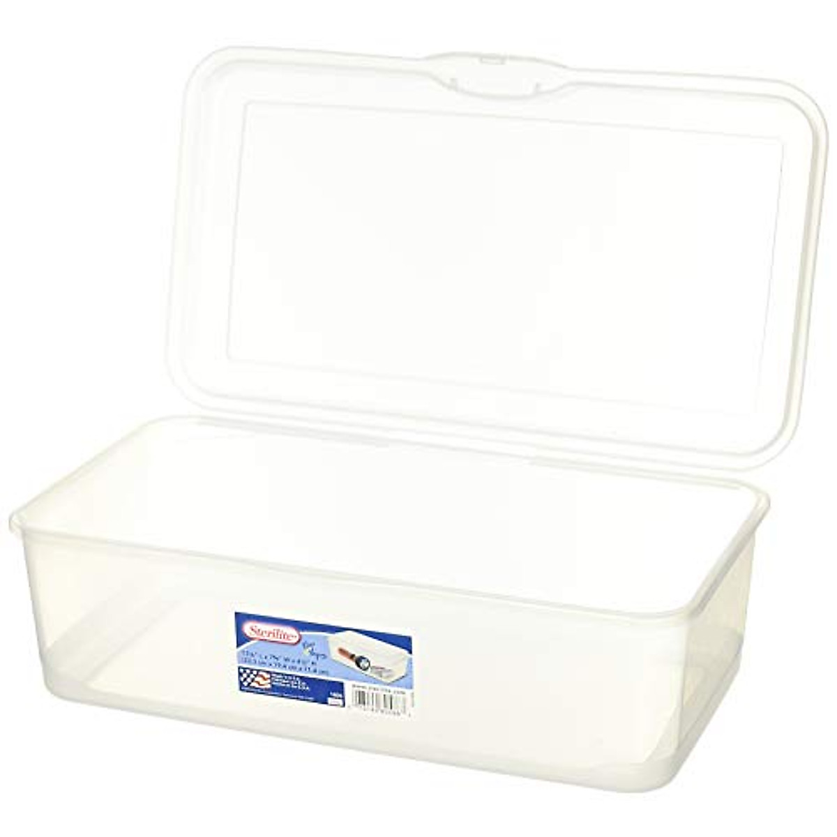 Sterilite 6 Pack 18058606 Plastic FlipTop Latching Storage Box Container Clear