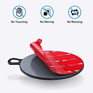 Dashboard Pad Mounting Disk for Suction Cup, 95mm (3.74") 3M Heat Resistant Adhesive Disc for Dash Camera Windshield Holder, GPS, Tablet, Car Phone Bracket Base with Sticky Adhesion Replacement 3 Pack