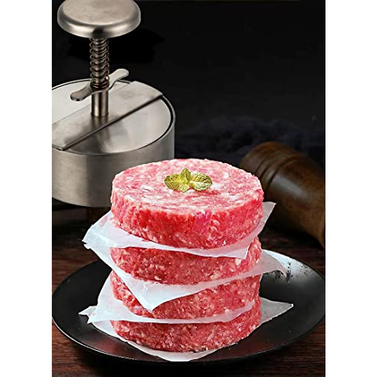 NOBER Burger Press Stainless Steel Grill Griddle Flat Hamburger Patty