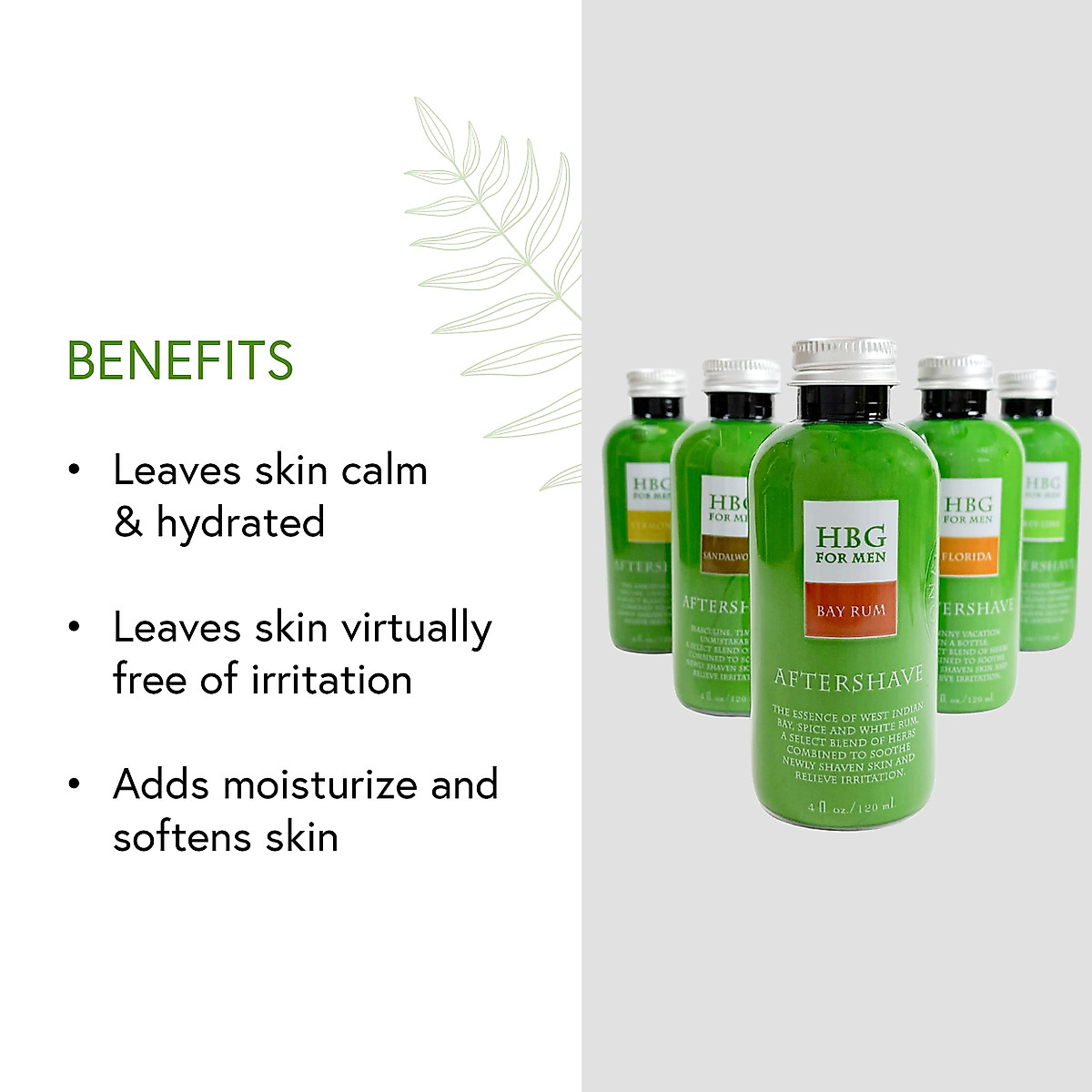 Honeybee Gardens Soothe & Refresh Herbal Aftershave with Aloe & Witch Hazel for Men, Key Lime, A Refreshing Burst of Lime Essential Oil, Gluten-Free, Vegan, Cruelty-Free, 4 Fl Oz