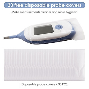 Digital Rectal Thermometer for Baby, Infant Thermometer, with 30 Probe Covers, Quick Read, Large Clear Display