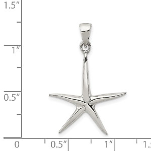 IceCarats 925 Sterling Silver Starfish Necklace Charm Pendant Only