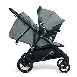 Peg Perego Booklet 50 Travel System - Includes Booklet 50 Baby Stroller and The Primo Viaggio 4-35 Infant Car Seat - Made in Italy - Atmosphere (Grey)