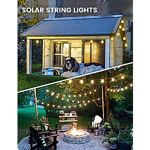 Bryopath Solar String Lights Outdoor, Solar Xmas Tree Lights, Crystal Globe Lights with 8 Lighting Modes, Waterproof Solar Powered Patio Lights for Garden Yard Porch Wedding Party Decor Halloween