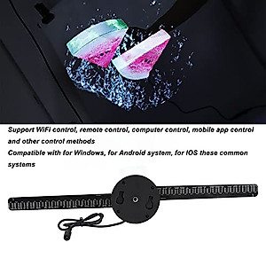 Vbestlife 3D Hologram Fan, Advertising Display with 224 LED Light Beads, LED 3D Advertising Projector for Business Store Shop Bar, Supports WiFi, PC,APP(Black)