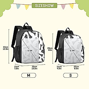 BOENLE Gray Chess Toddler Backpack for Boys and Girls Water-Resistant Preschool Kids Backpack-M