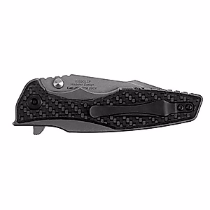 Zero Tolerance Hinderer CF Pocketknife; 3.5-Inch Blade of 20CV Stainless Steel; Titanium Handle with Glow-in-The-Dark Carbon Fiber Overlay, Frame Lock, Made in The USA (0393GLCF)
