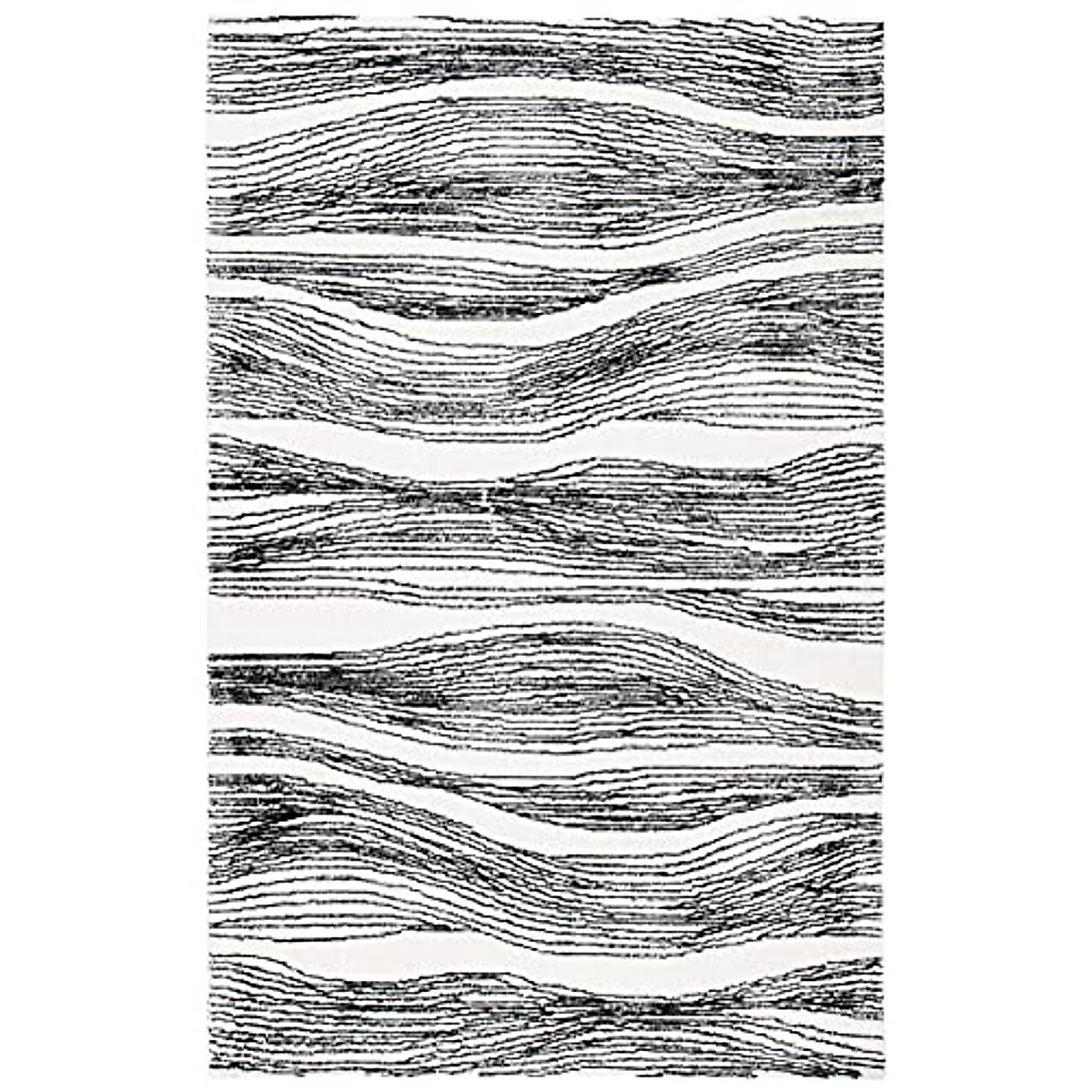 Safavieh Metro Collection 5' x 8' BlackIvory MET995Z Handmade Premium Wool Living Room Dining Bedroom Area Rug