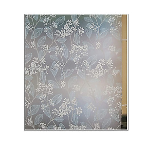 YUTR Decorative Privacy Window Film, No Glue Decor Static Cling Glass Sticker, Anti-UV Window Tint for Living Bath Room/Kitchen/Front Door or Office