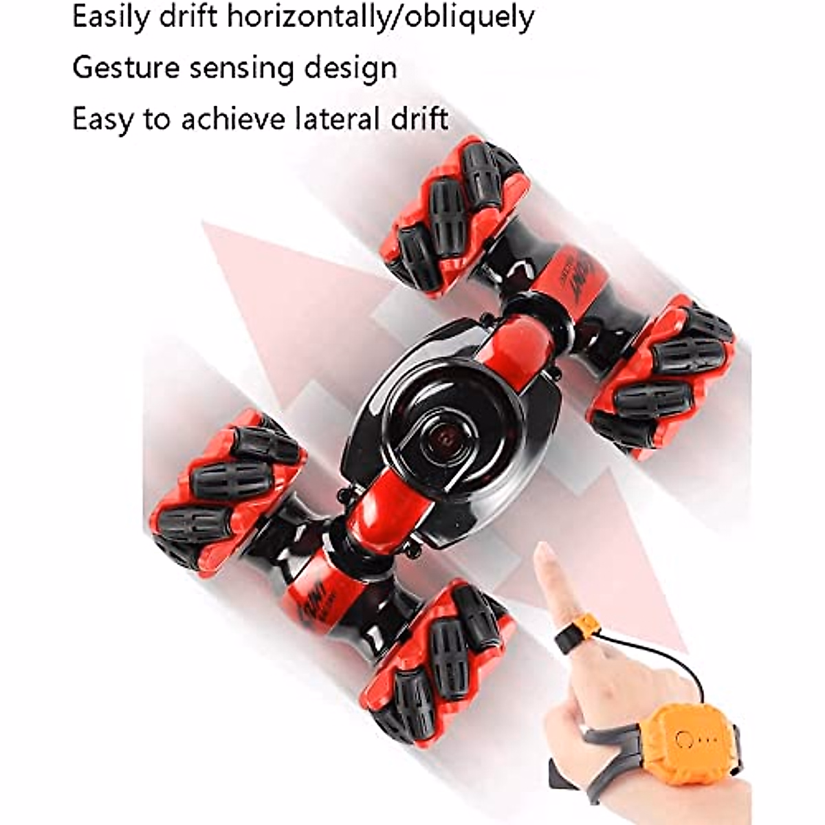 RC Stunt Car, Twisted Car Deformable All-Terrain Off Road Car 360° Flips Double Sided Rotating Race Car with Gesture Sensor Watch Lights for Kids E91